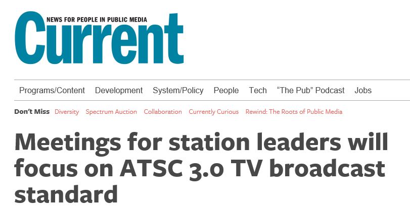 Meetings for Station Leaders Will Focus on ATSC 3.0 TV Broadcast ...